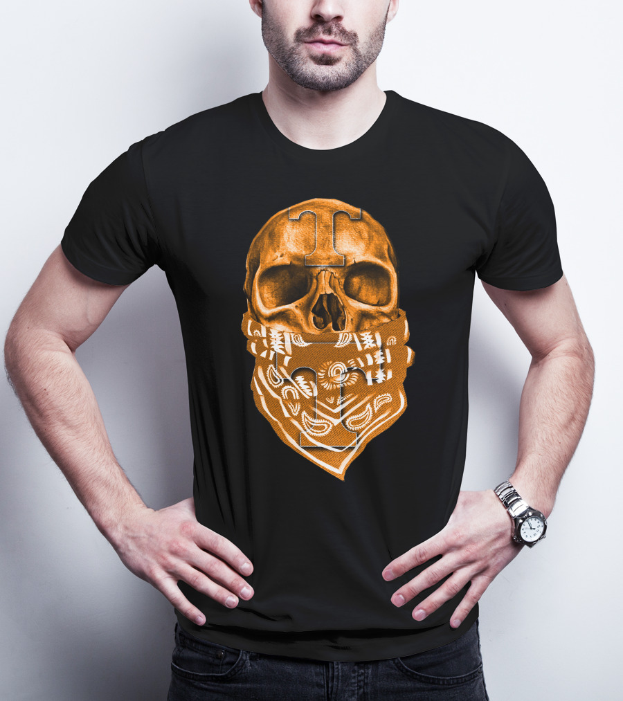 Tennessee Volunteers Skull Bandana T-Shirt