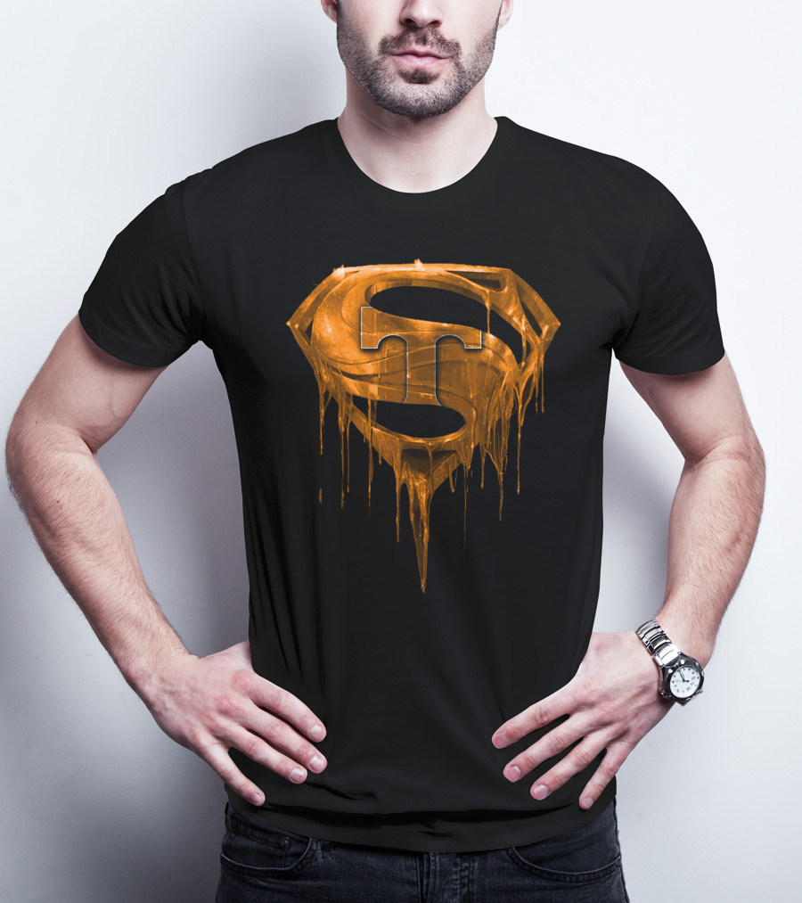 Superman Tennessee Volunteers Dripping Orange T-Shirt