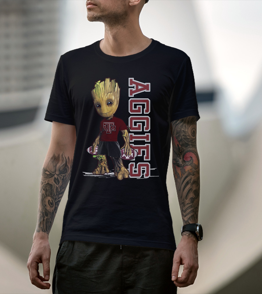 Groot Texas A&M Aggies Football Fan T-Shirt