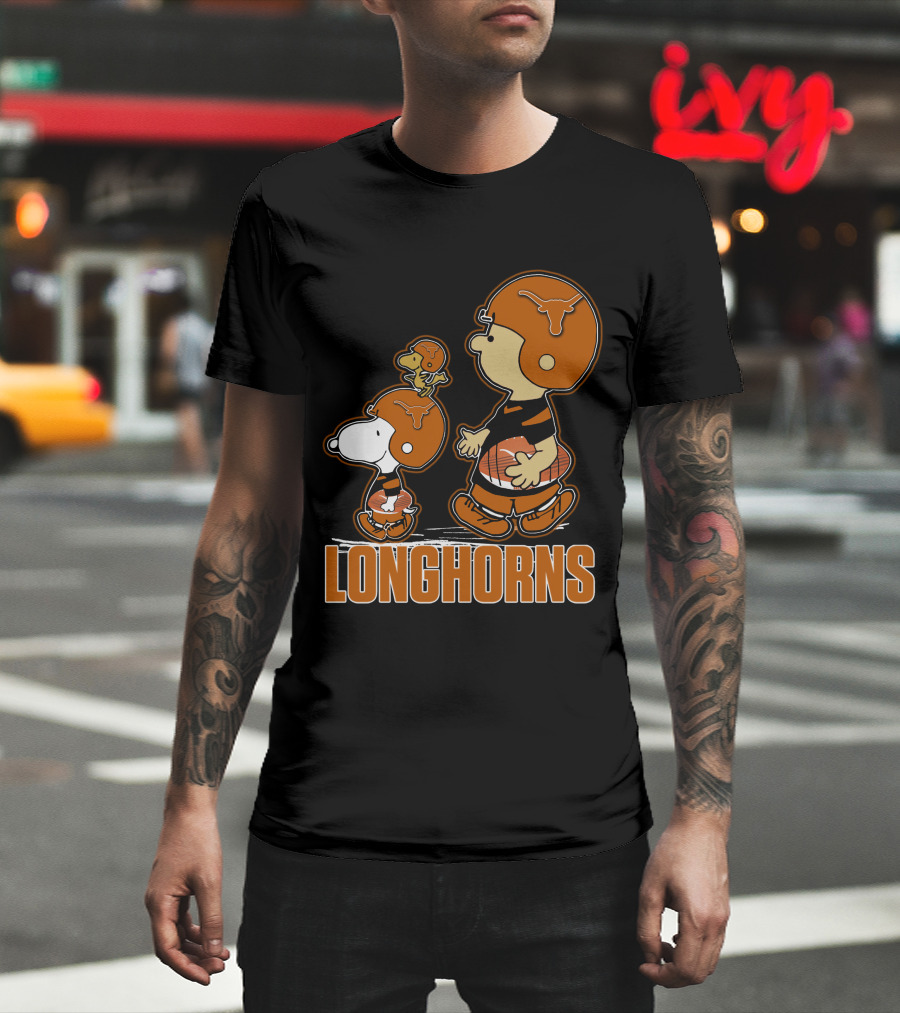 Texas Longhorns Snpfootball Peanuts Football Players T-Shirt