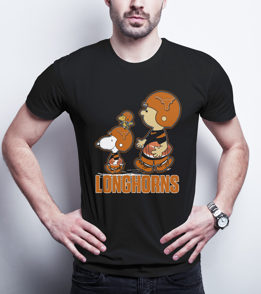 Texas Longhorns Snpfootball Peanuts Football Players T-Shirt