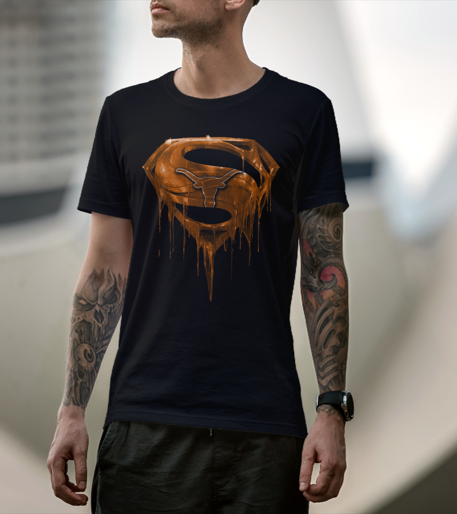 Texas Longhorns Dripping Superman T-Shirt