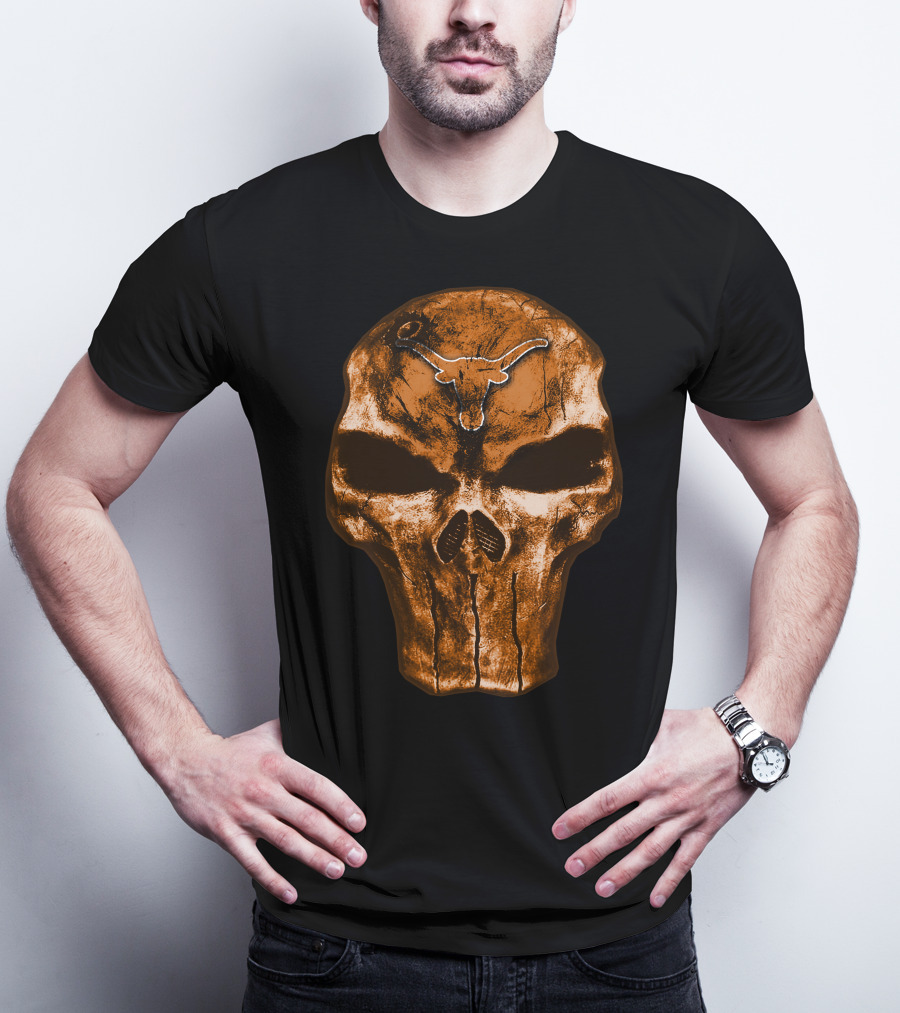 Texas Longhorns Skull Punisher T-Shirt