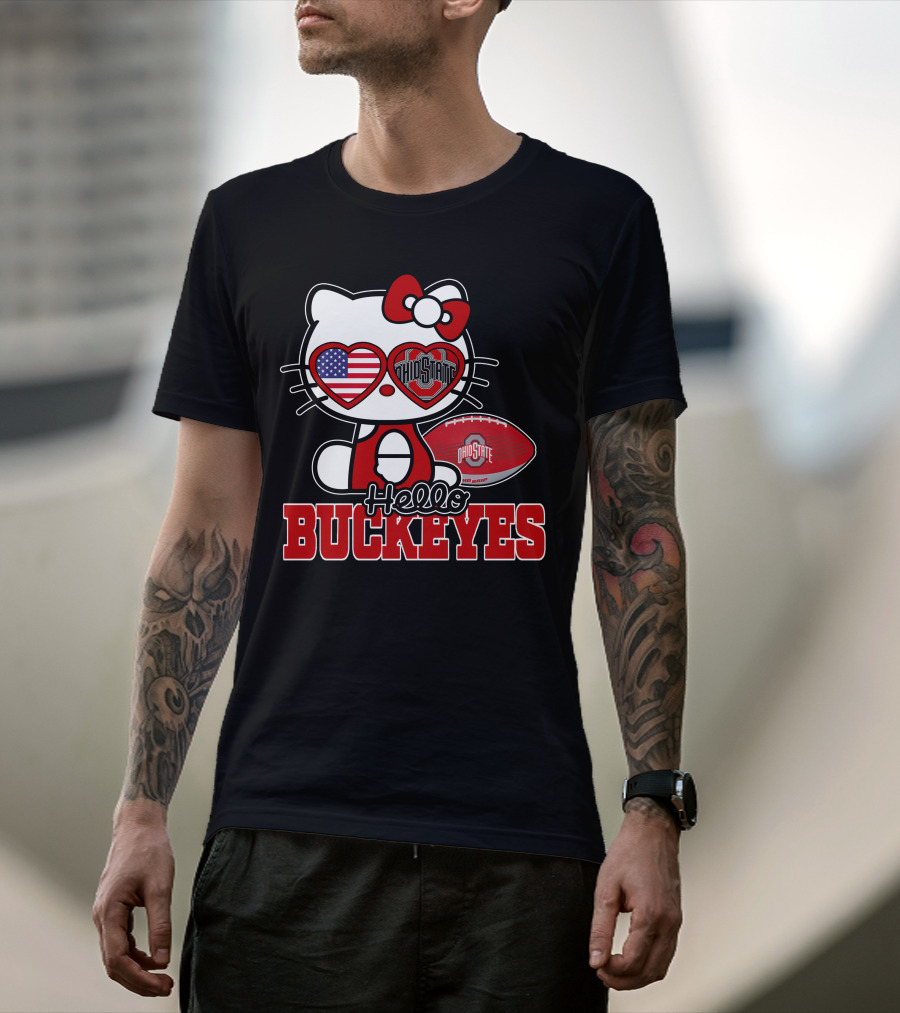 Hello Kitty Ohio State Buckeyes American Football Fan T-Shirt