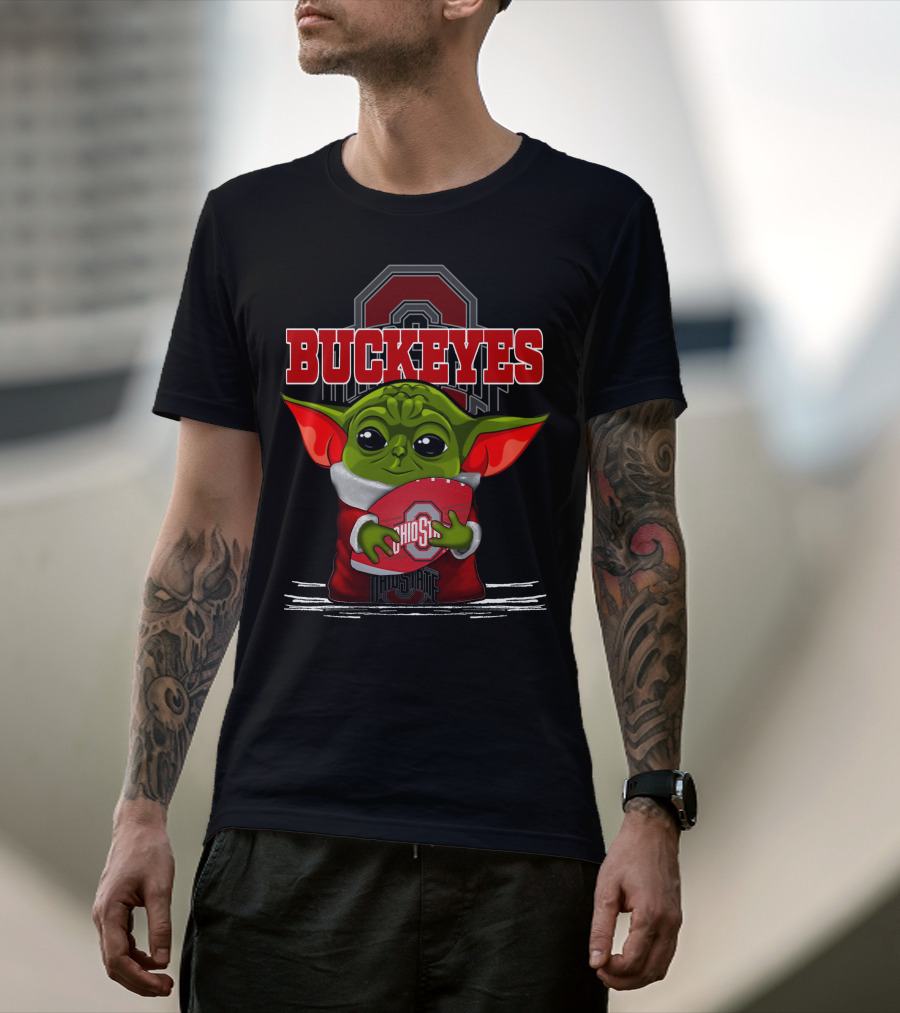 Ohio State Buckeyes Yoda Football Fan T-Shirt