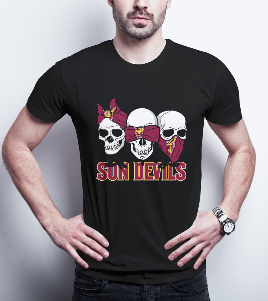Sun Devils Skull Trio Bandana T-Shirt