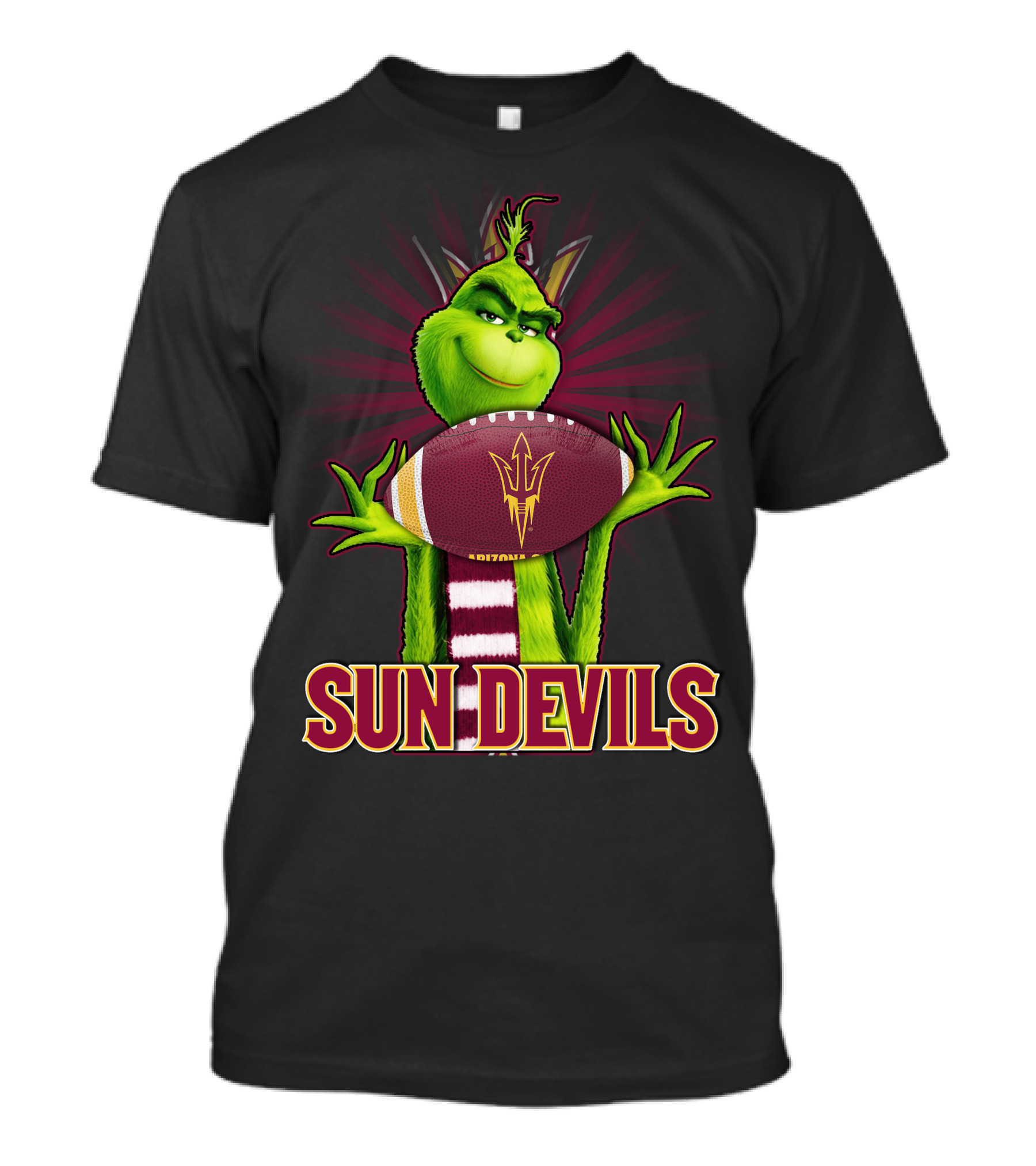 Grinch Arizona State Sun Devils Football T-Shirt