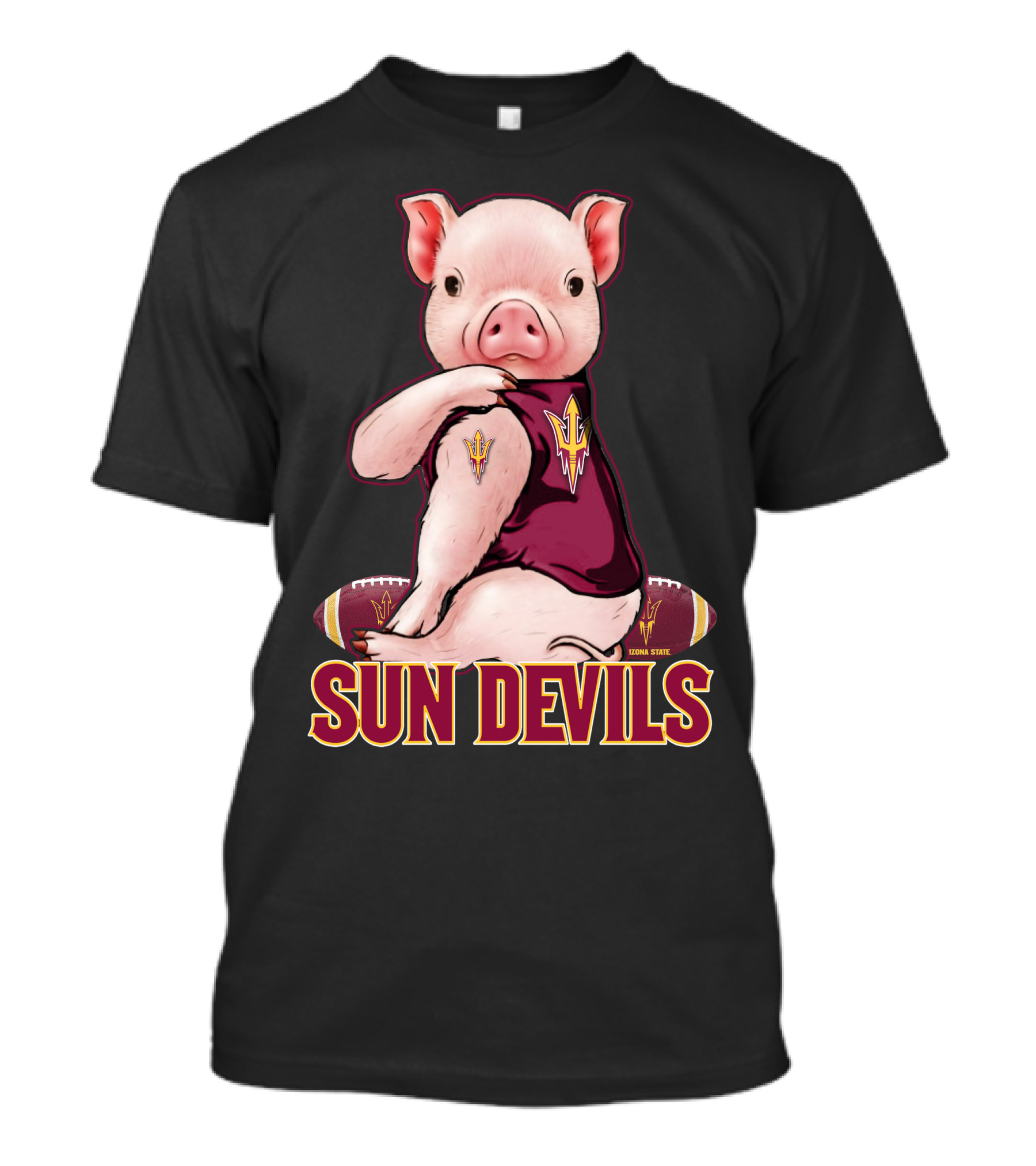 Pig Sun Devils Arizona State Football T-Shirt