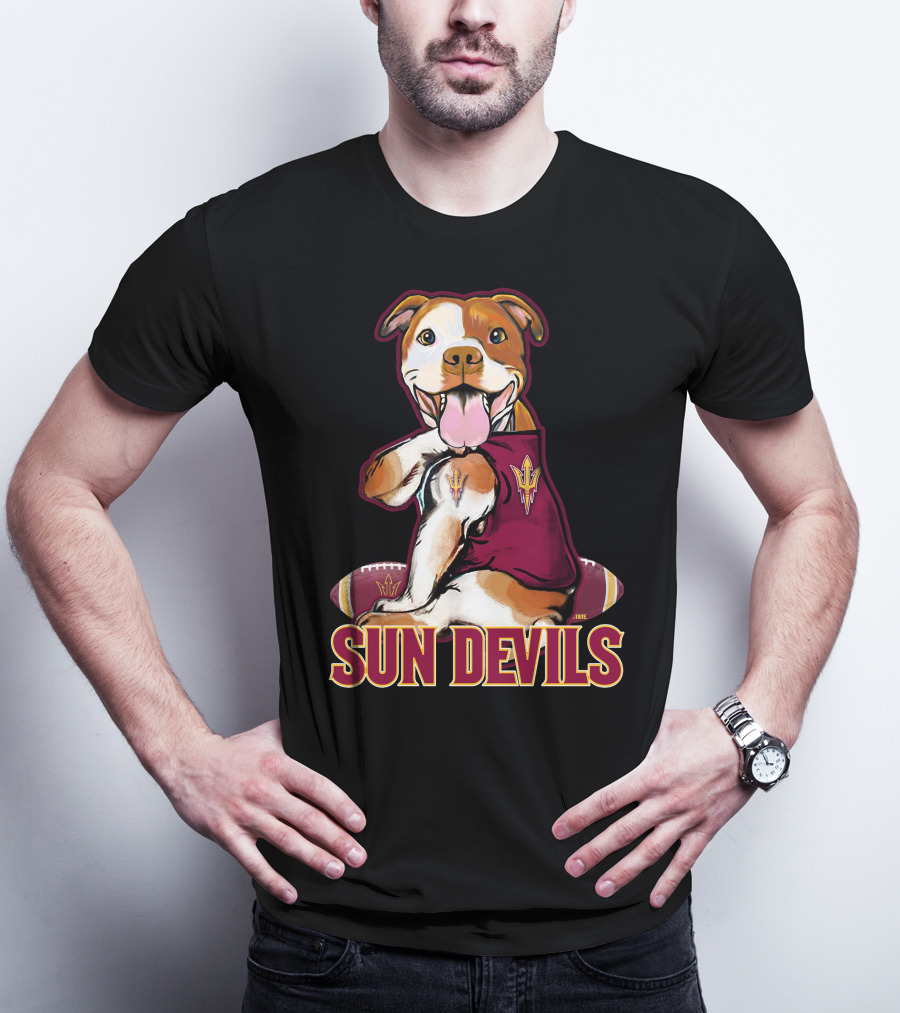 Pitbull Sun Devils Football Mascot T-Shirt