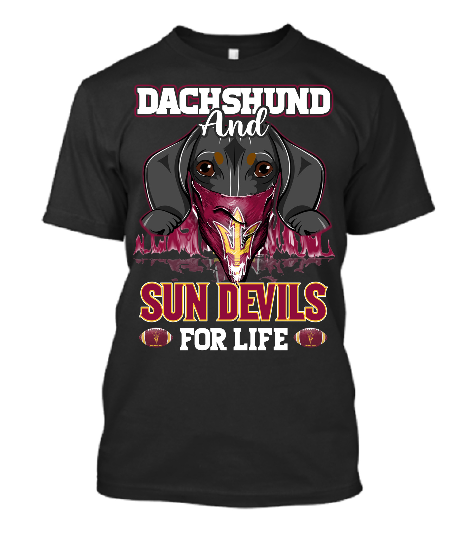 Dachshund And Sun Devils For Life T-Shirt