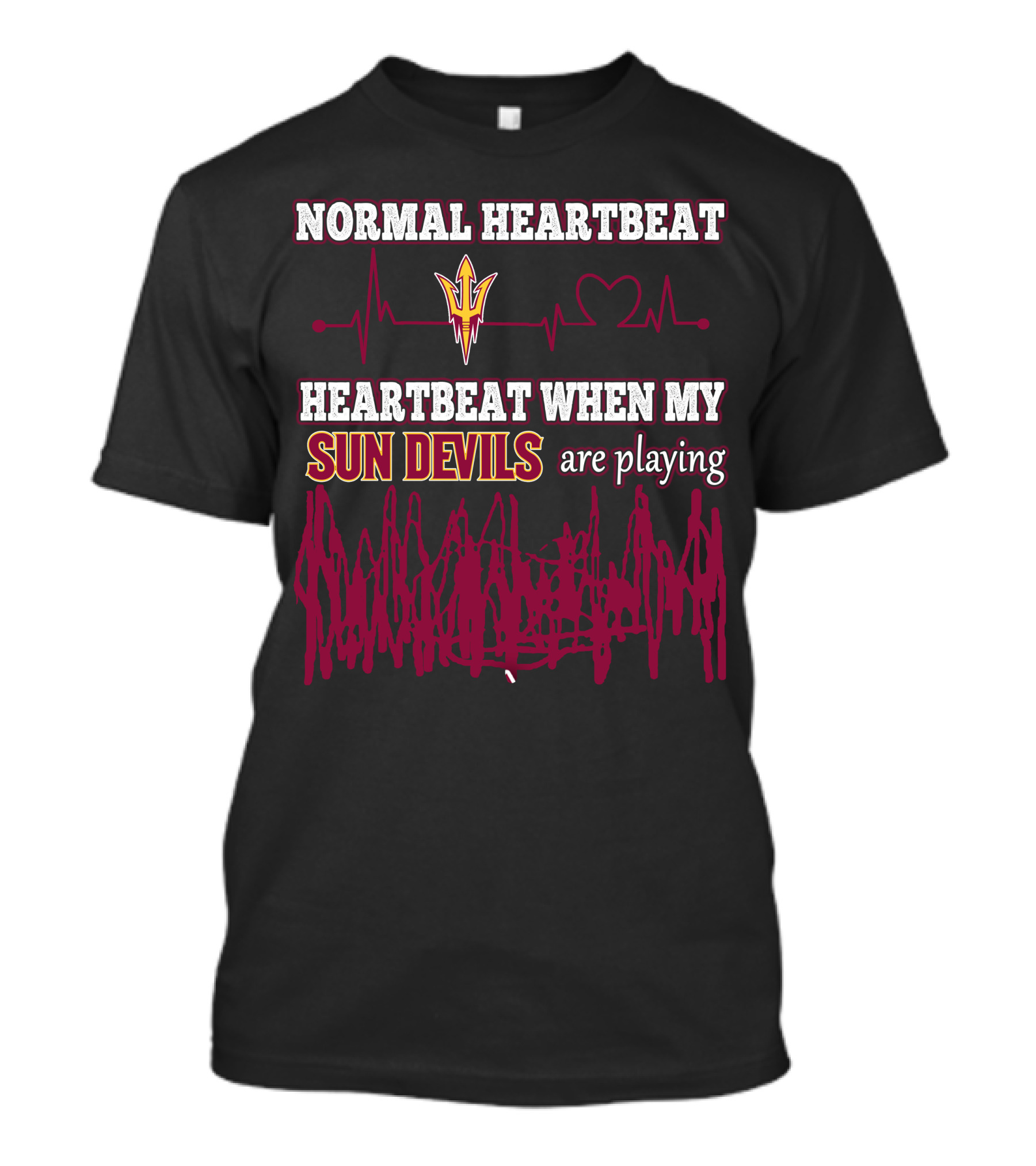 NORMAL HEARTBEAT HEARTBEAT WHEN MY SUN DEVILS ARE PLAYING T-Shirt