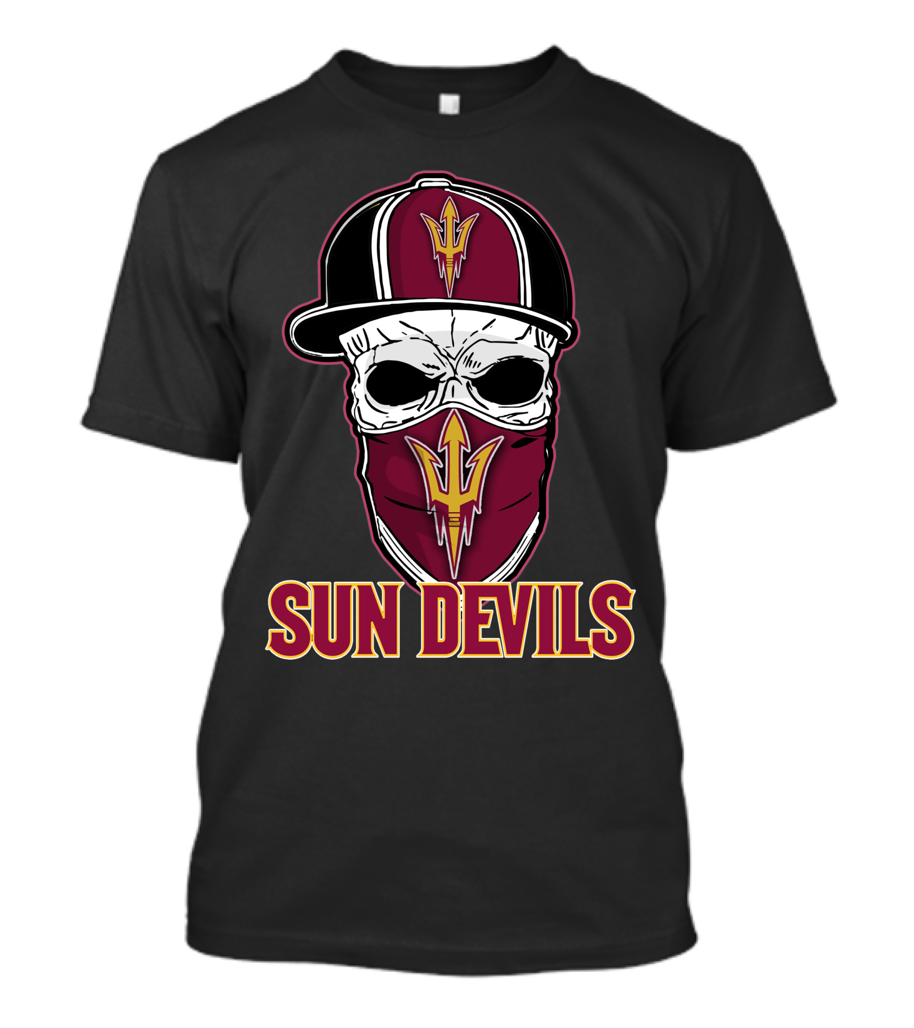 Sun Devils Skull Hat Mask T-Shirt