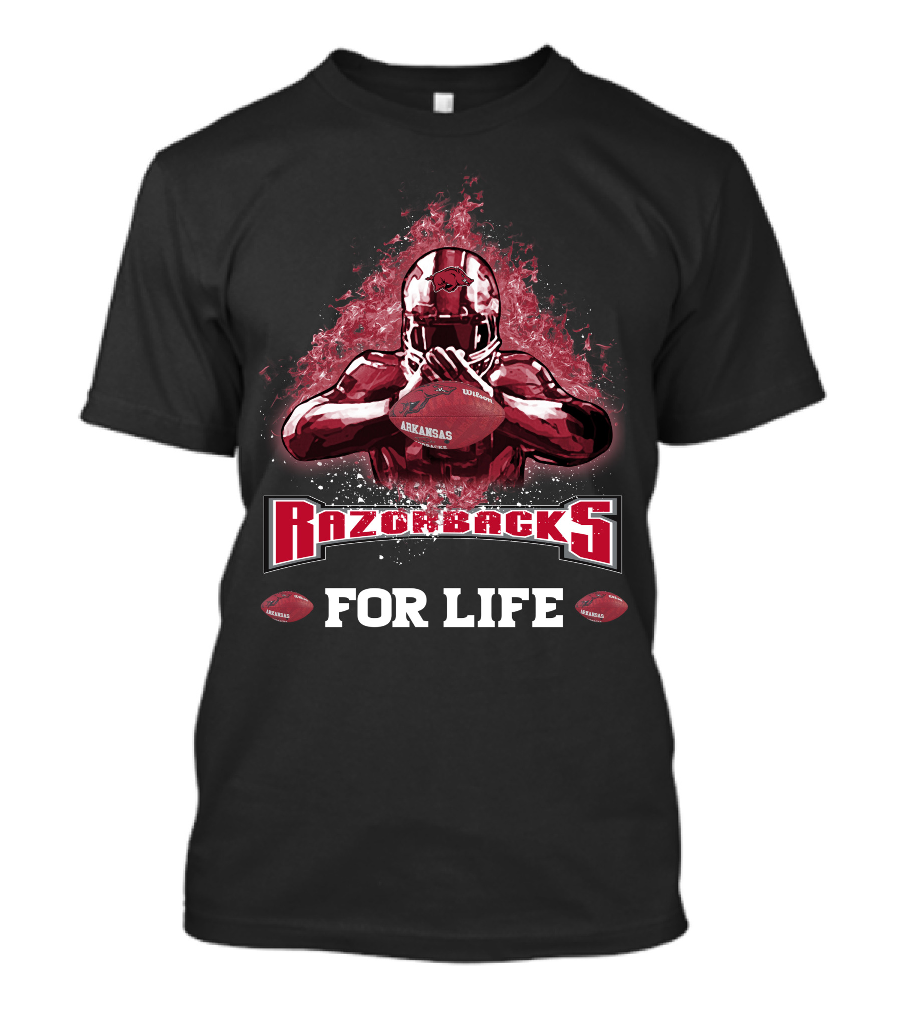 Razorbacks Arkansas Football For Life T-Shirt