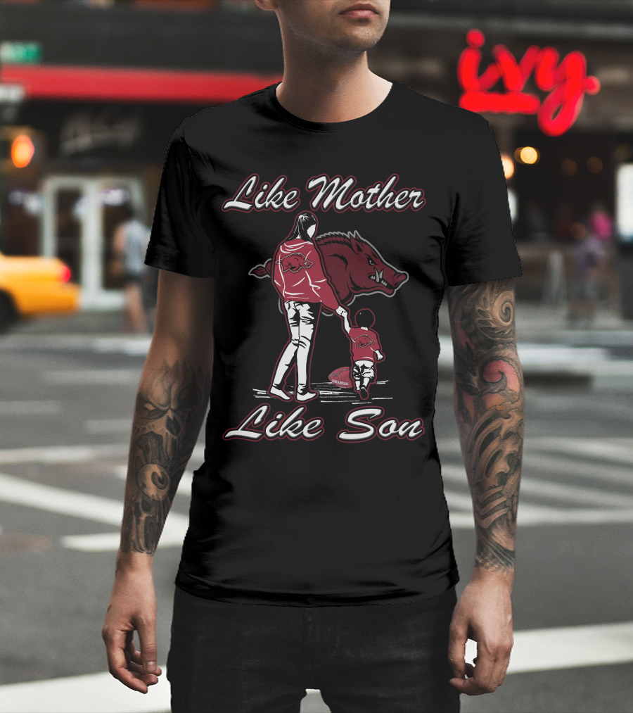 Like Mother Like Son Arkansas Razorbacks T-Shirt