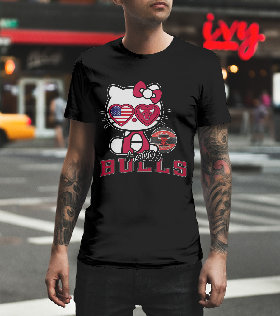 Hello Kitty Chicago Bulls USA Fan T-Shirt