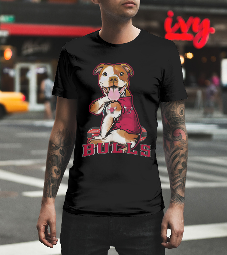 Pittbull Chicago Bulls Basketball Mascot T-Shirt