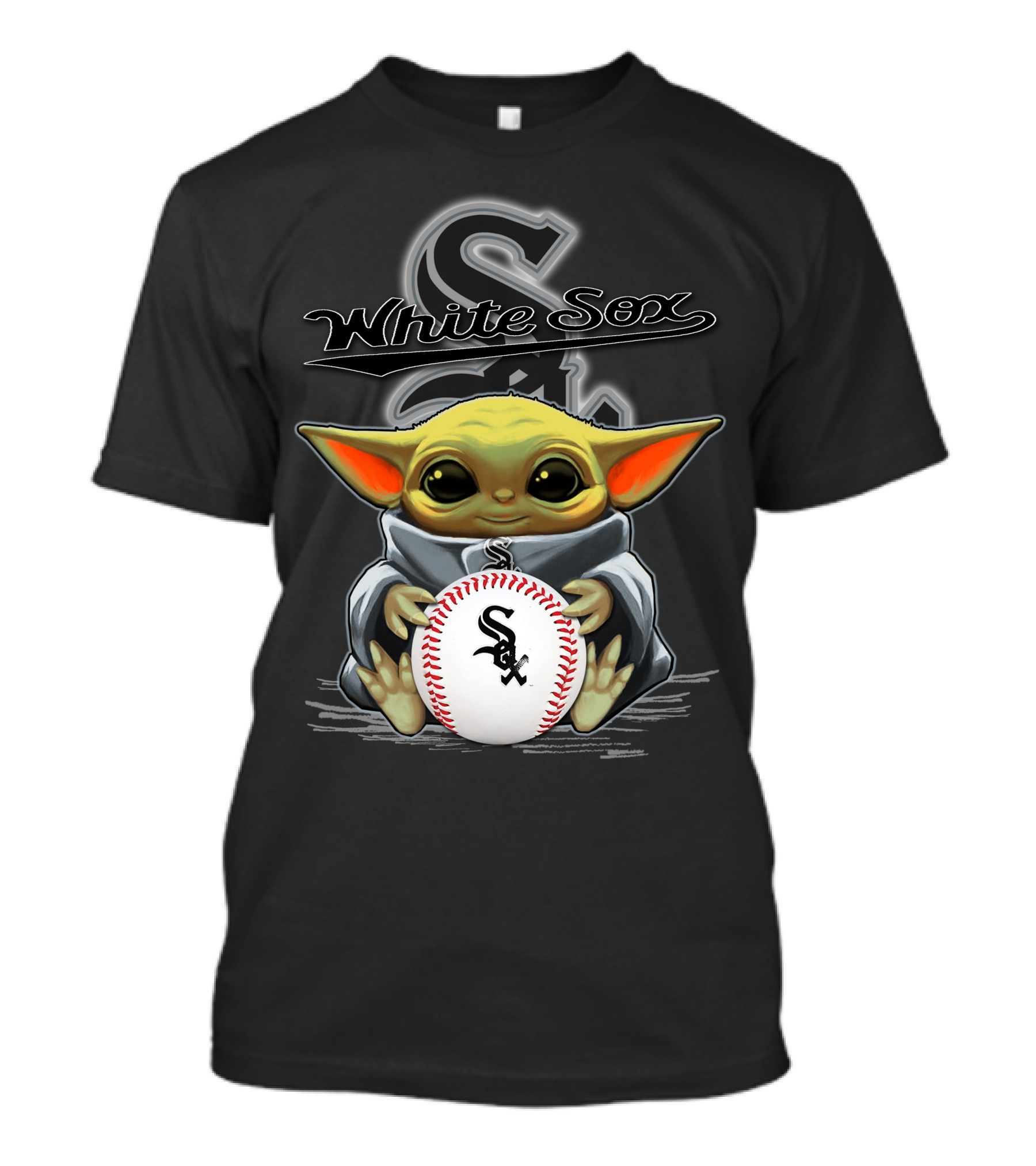 White Sox Yoda Baseball Sox Logo Star Wars Crossover T-Shirt
