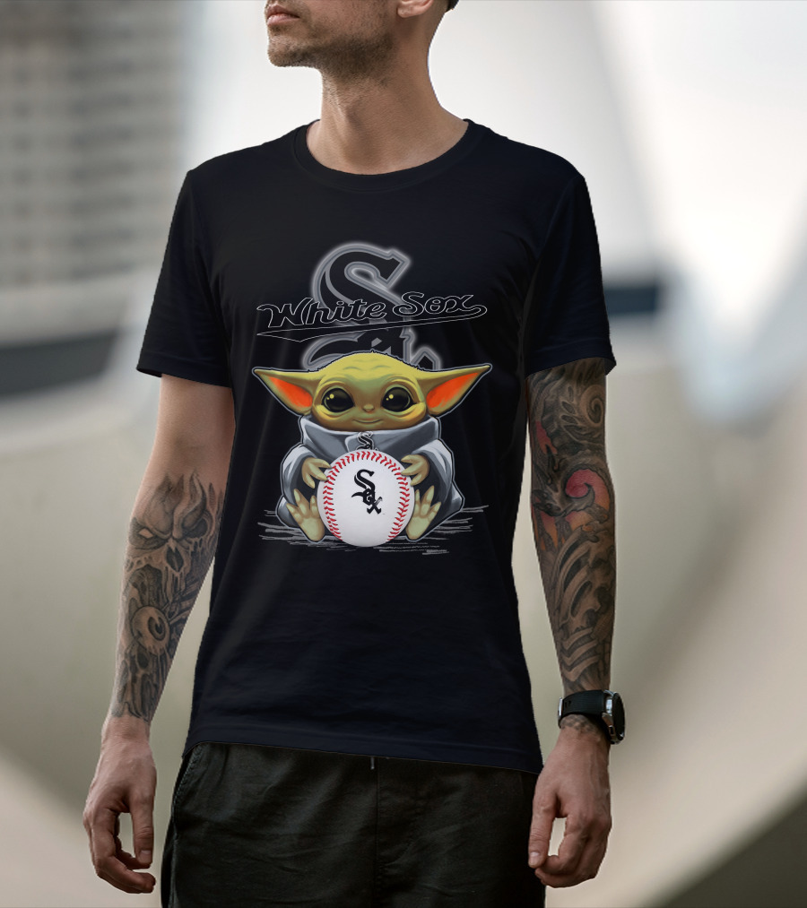 White Sox Yoda Baseball Sox Logo Star Wars Crossover T-Shirt