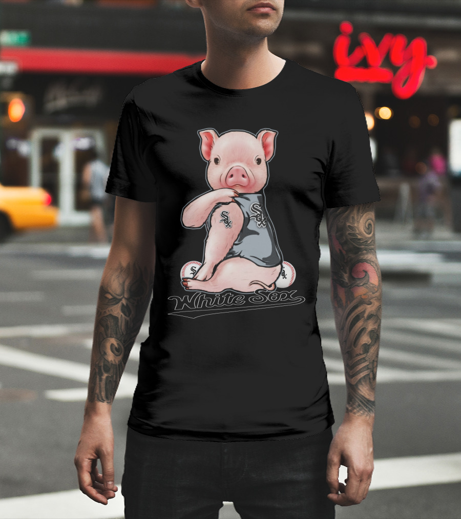 Pig White Sox Baseball Apparel Chicago T-Shirt