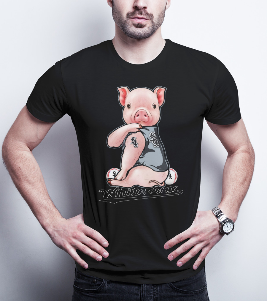 Pig White Sox Baseball Apparel Chicago T-Shirt