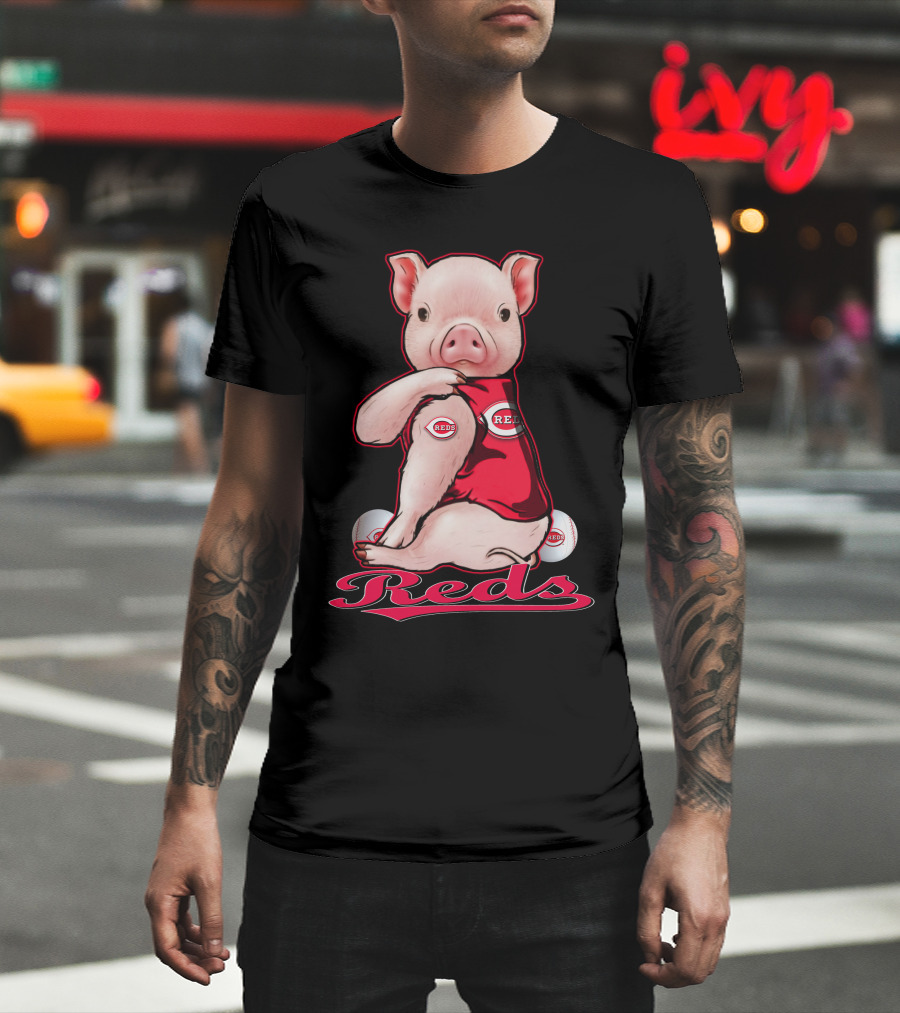 Cincinnati Reds Pig Baseball T-Shirt