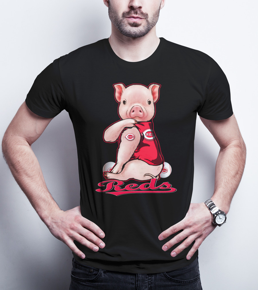 Cincinnati Reds Pig Baseball T-Shirt
