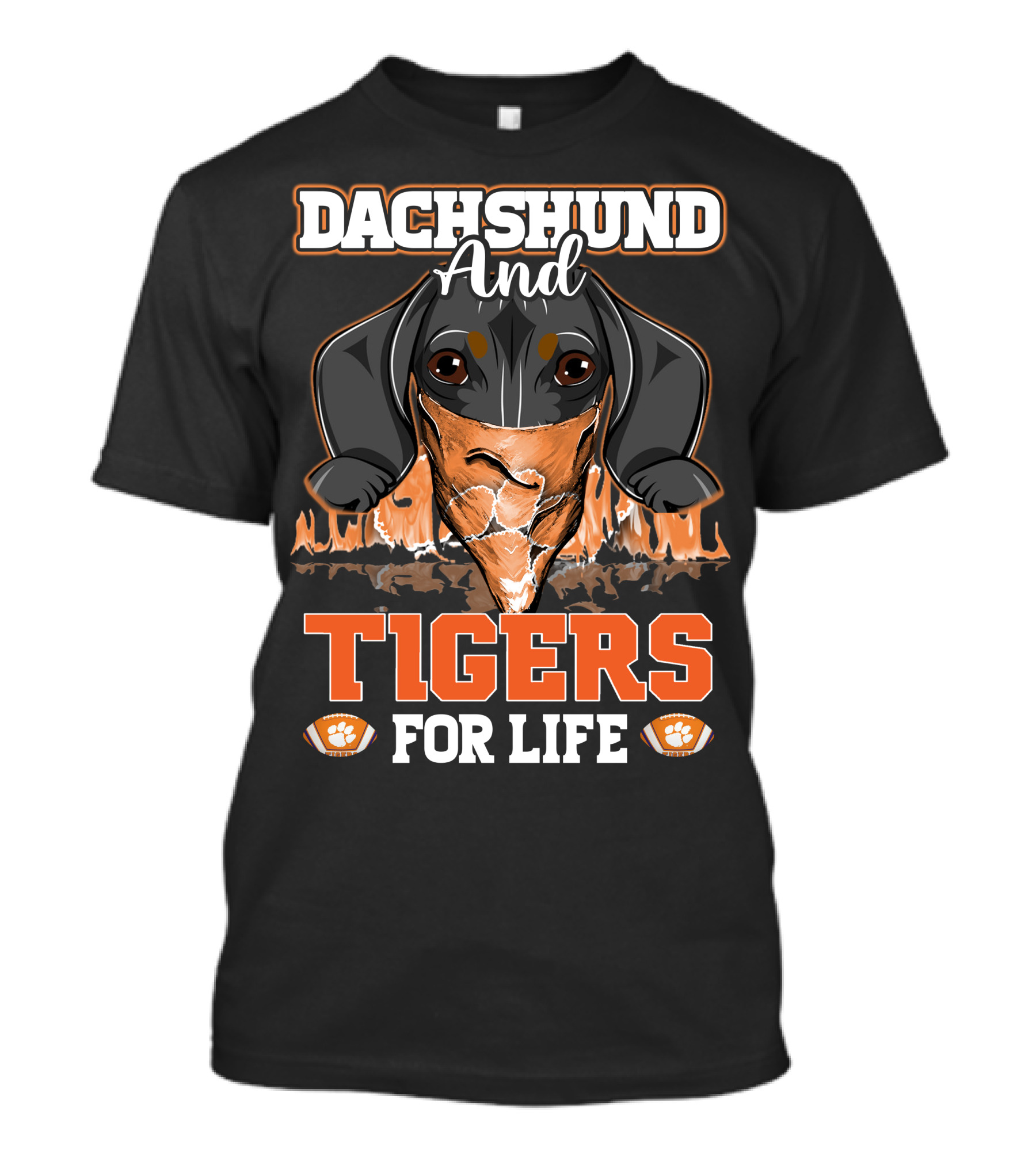 Dachshund And Tigers For Life T-Shirt