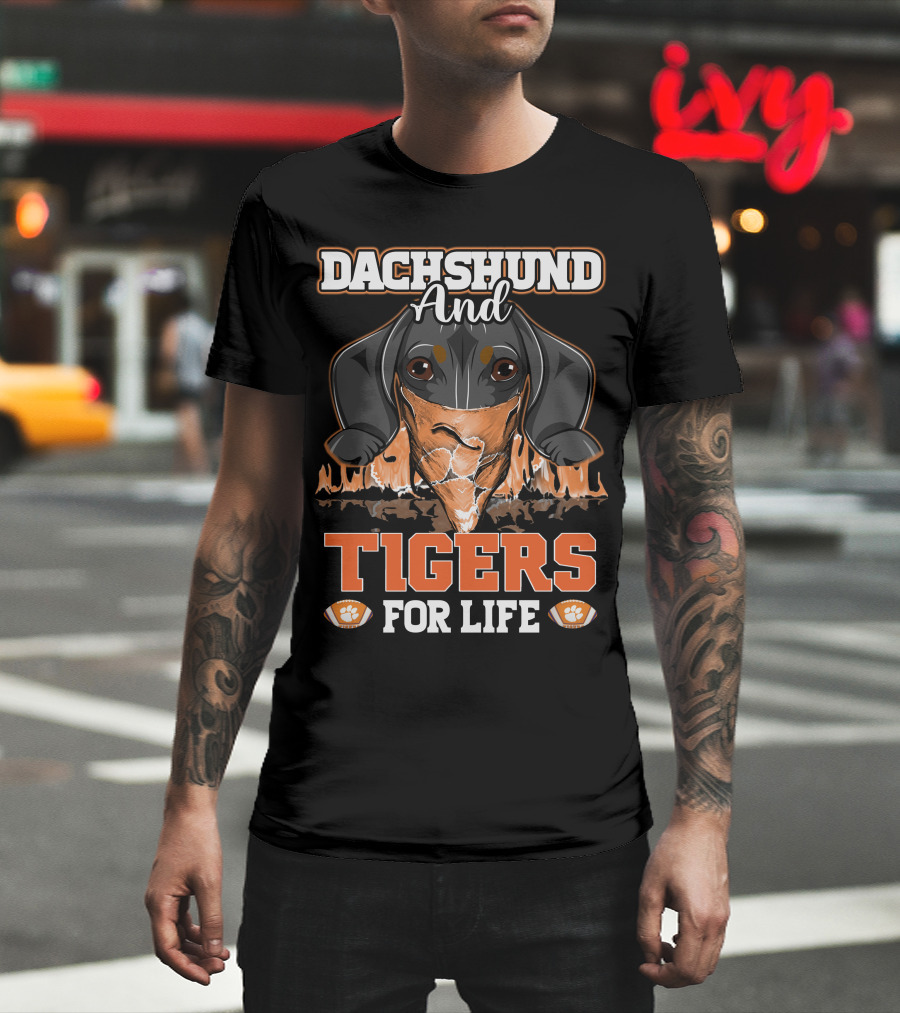 Dachshund And Tigers For Life T-Shirt