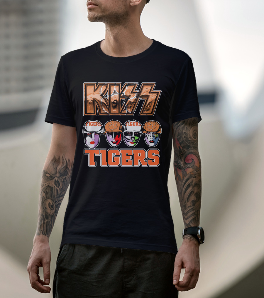 KISS Clemson Tigers Face Paint Iconic T-Shirt