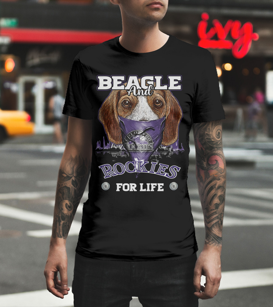 Beagle And Colorado Rockies For Life T-Shirt
