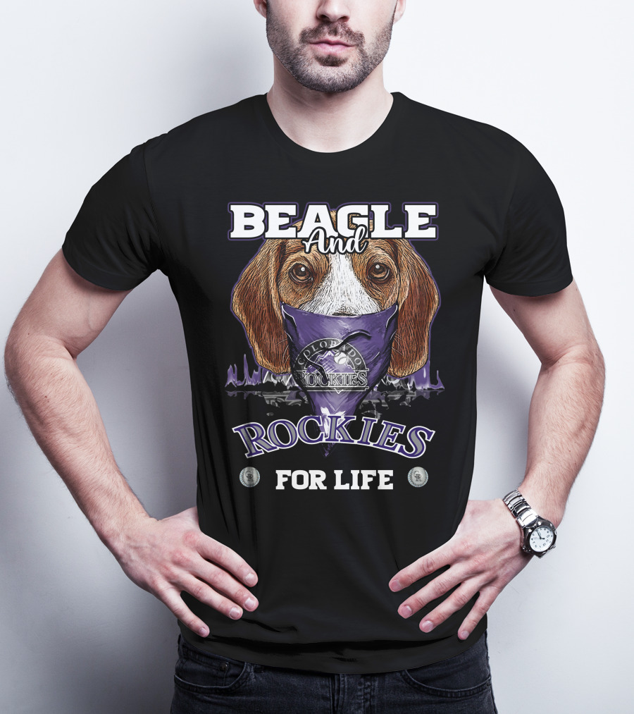 Beagle And Colorado Rockies For Life T-Shirt