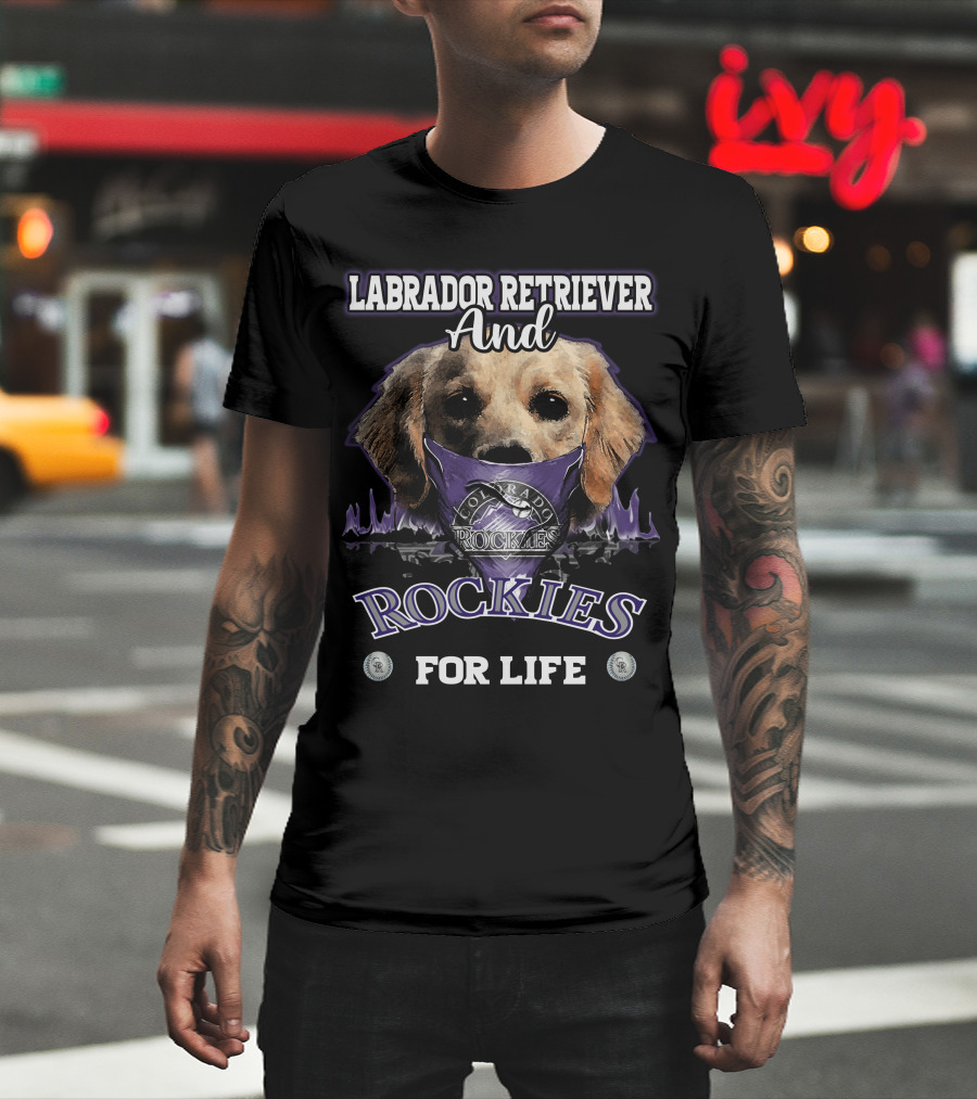 Labrador Retriever And Colorado Rockies For Life T-Shirt