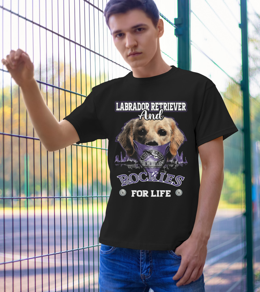Labrador Retriever And Colorado Rockies For Life T-Shirt