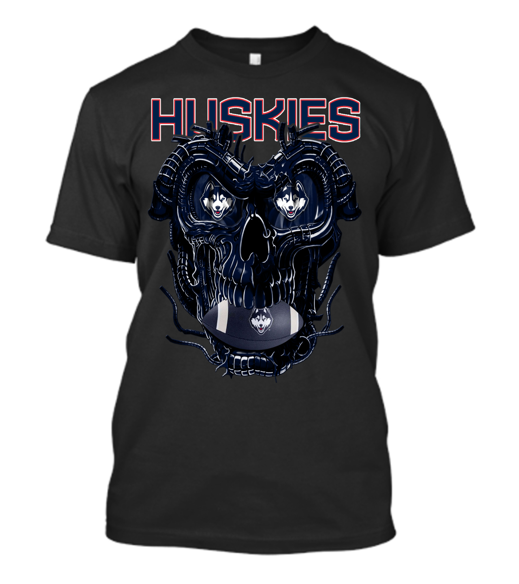 Huskies Dragonskull Football Helmet T-Shirt