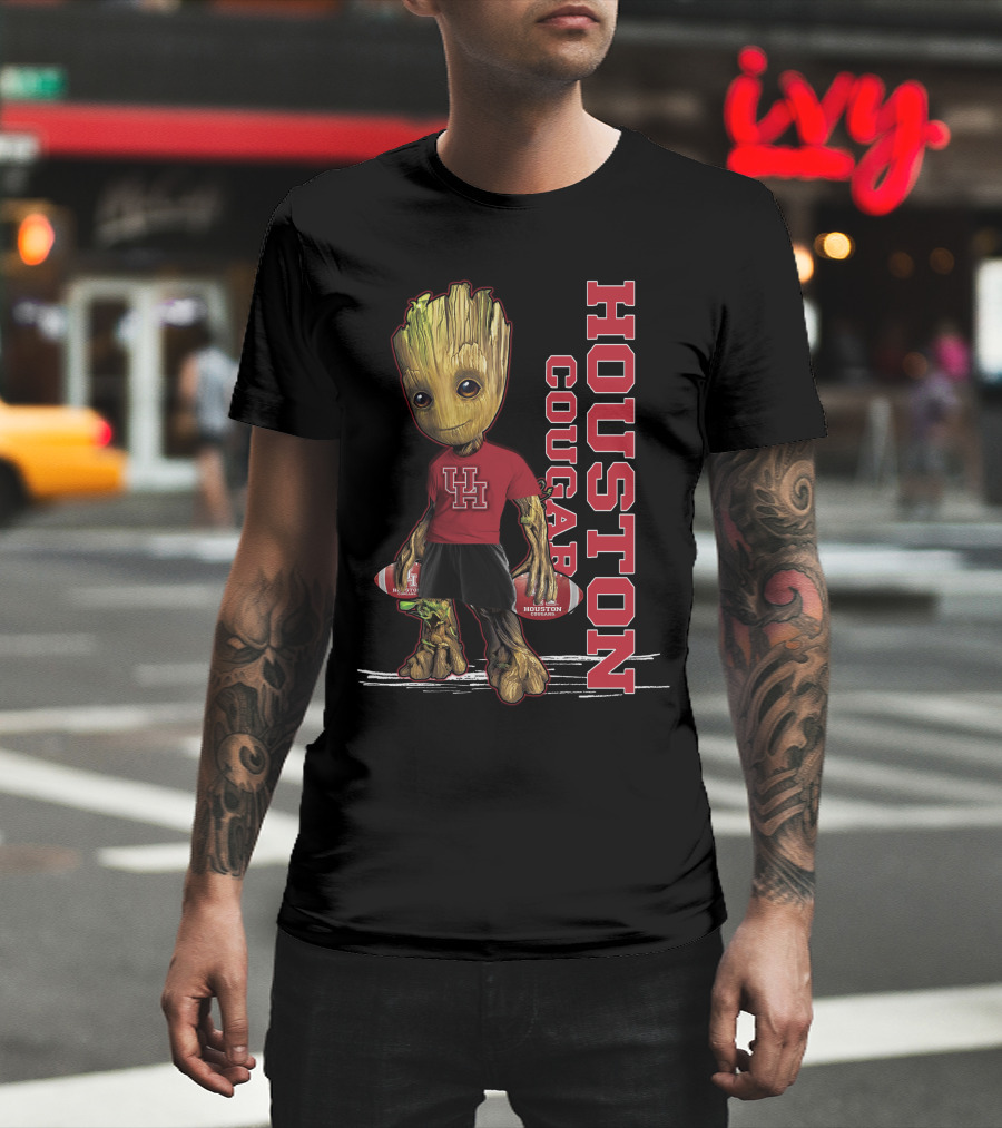 Houston Cougars Groot UH Football Fan T-Shirt