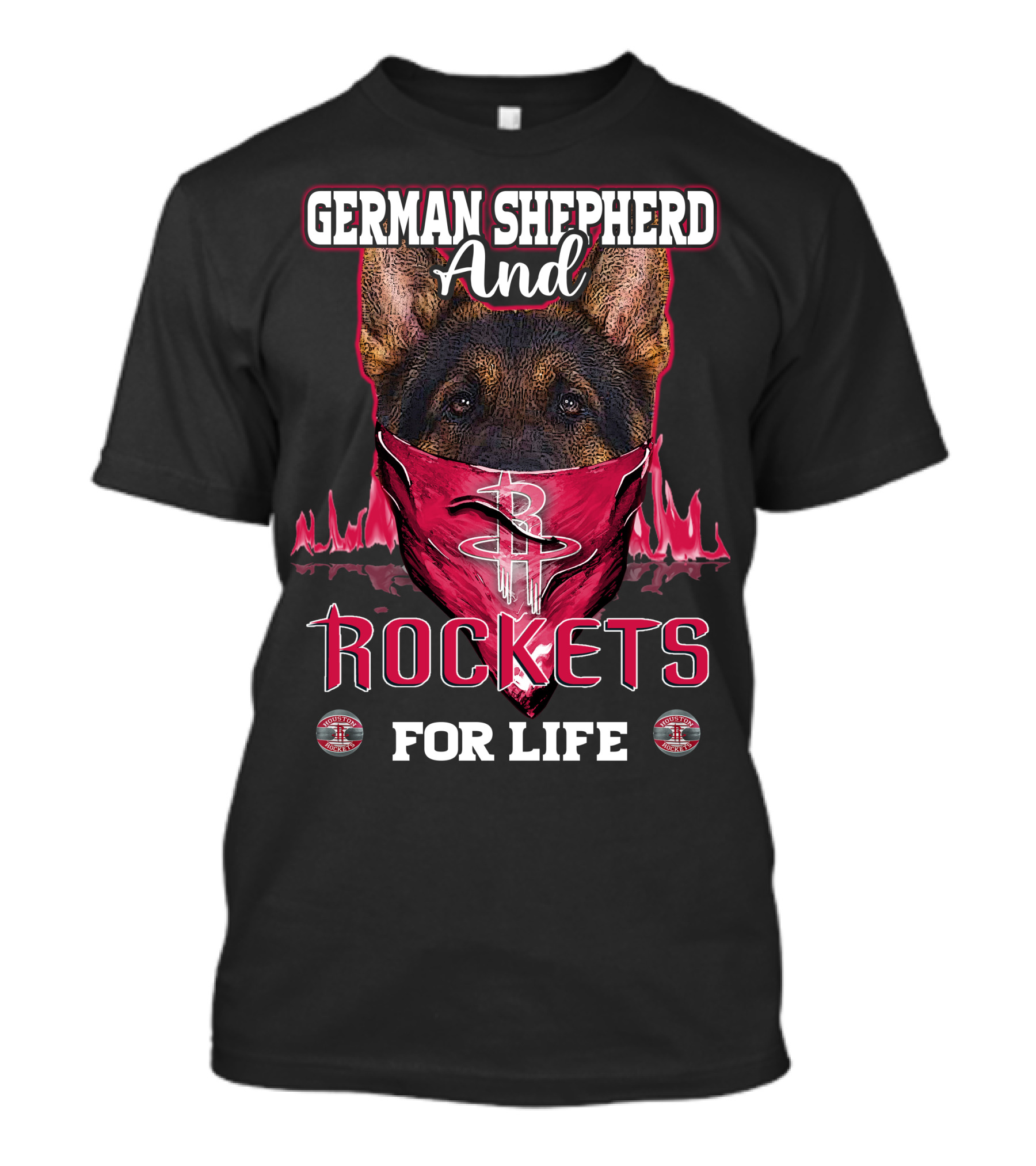 German Shepherd And Rockets For Life T-Shirt