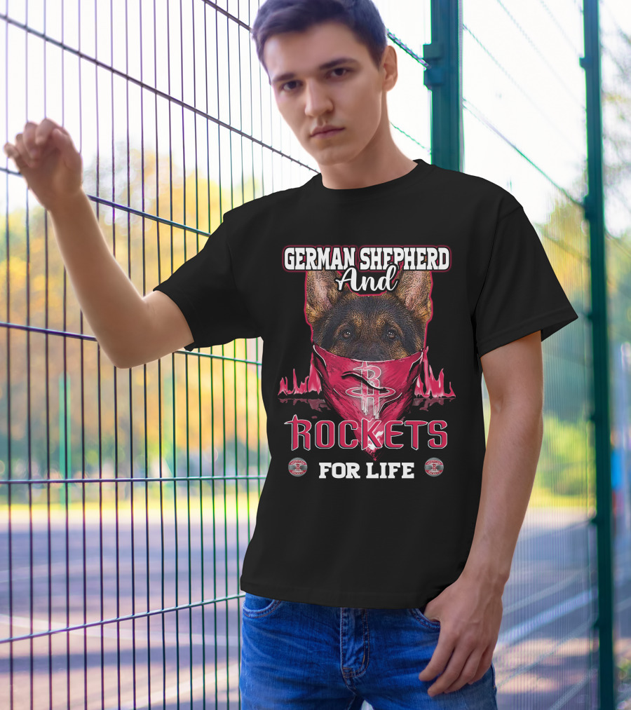 German Shepherd And Rockets For Life T-Shirt