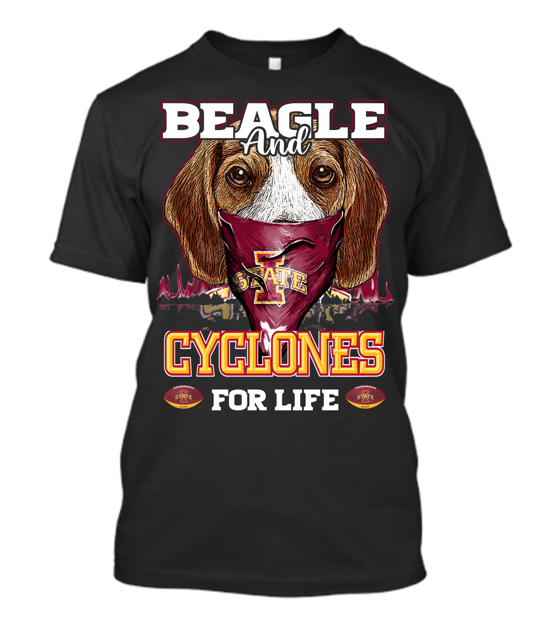 Beagle And Iowa State Cyclones For Life T-Shirt