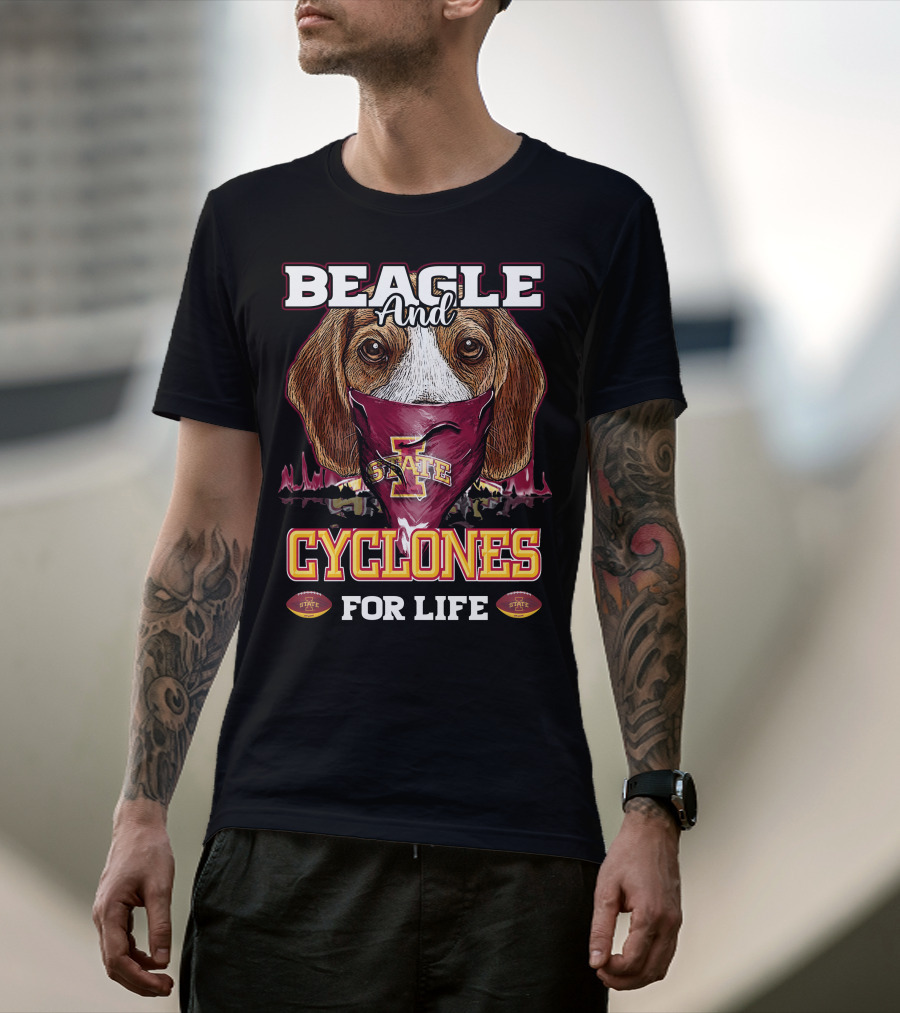 Beagle And Iowa State Cyclones For Life T-Shirt