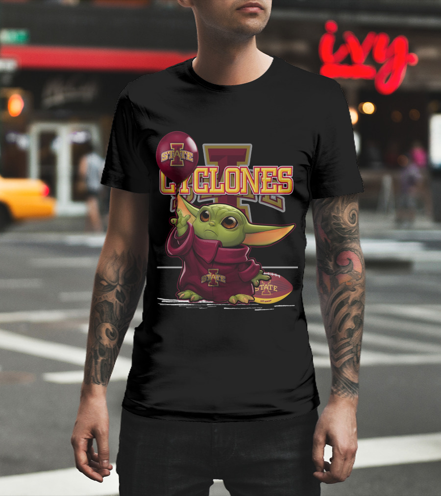 Yoda Iowa State Cyclones Football Fan Gear T-Shirt