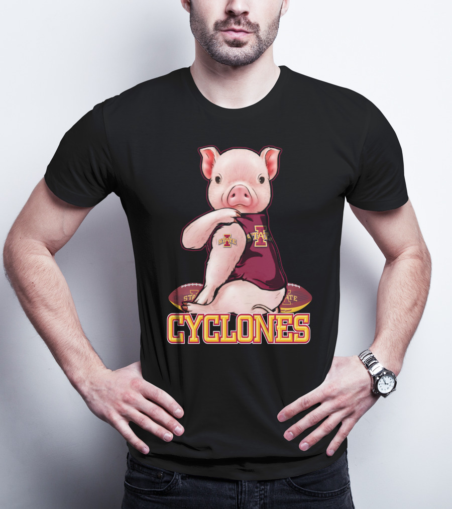 Iowa State Cyclones Pig With Football T-Shirt