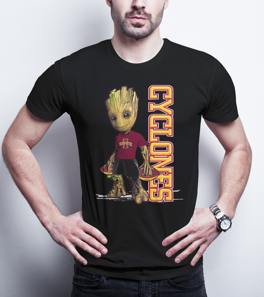 Groot Iowa State Cyclones Marvel Character Crossover T-Shirt