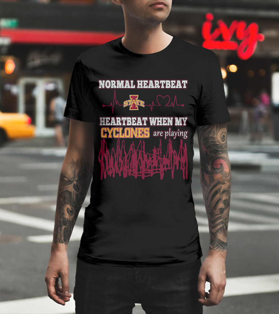 Normal Heartbeat Iowa State Heartbeat When My Cyclones Are Playing T-Shirt