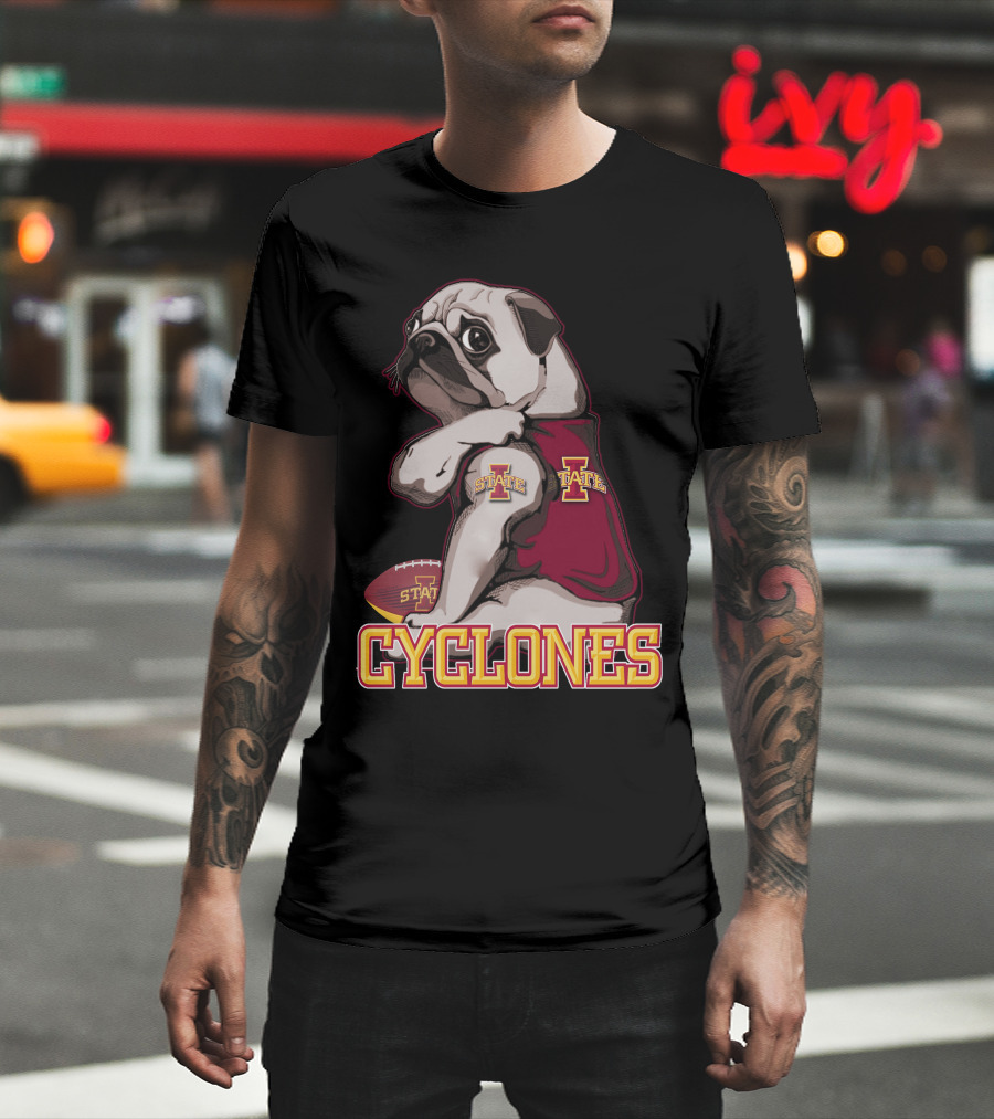 Pug Iowa State Cyclones Football Mascot T-Shirt