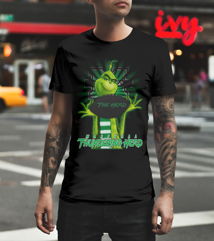 Marshall Thundering Herd Grinch The Herd T-Shirt