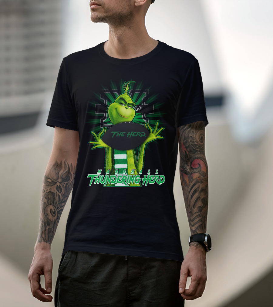 Marshall Thundering Herd Grinch The Herd T-Shirt