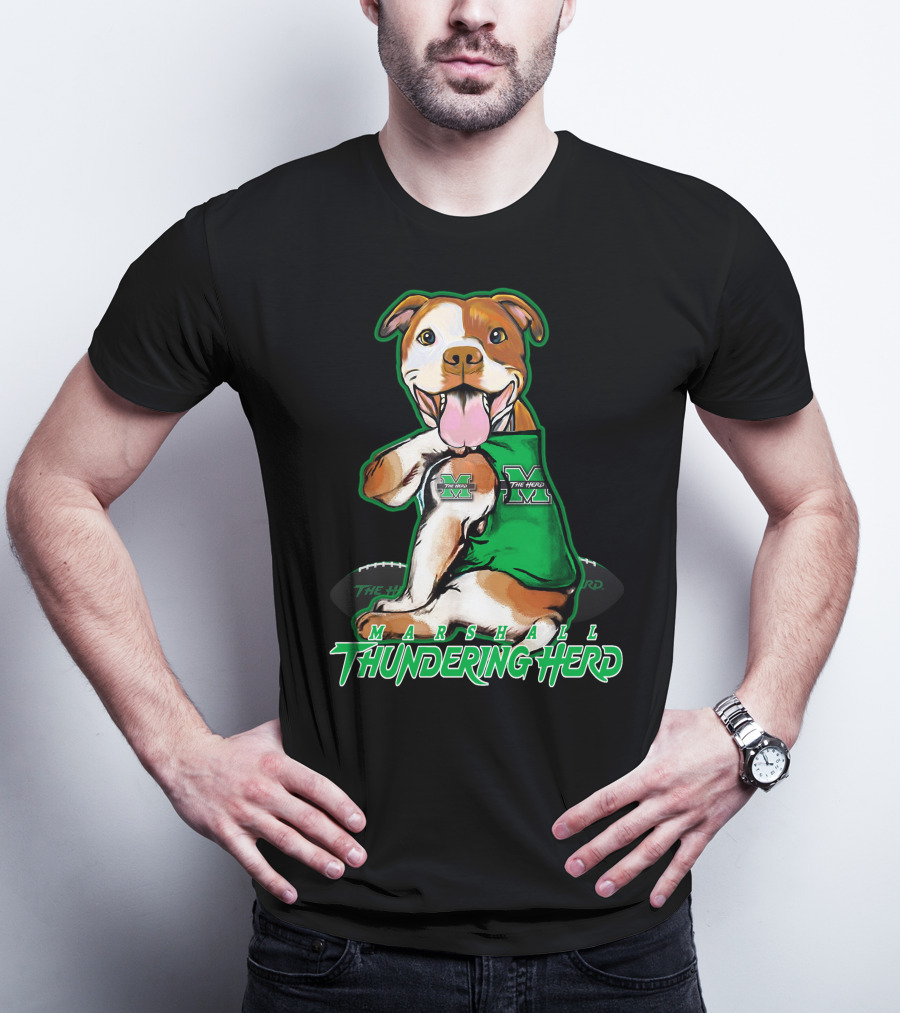 Marshall Thundering Herd Pittbull Mascot T-Shirt