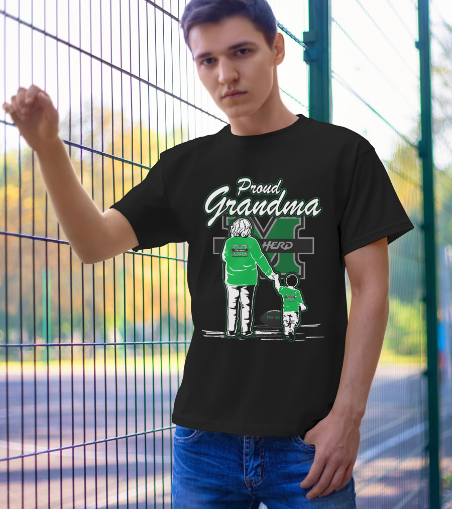 Proud Grandma Marshall Thundering Herd Family Football The Herd T-Shirt