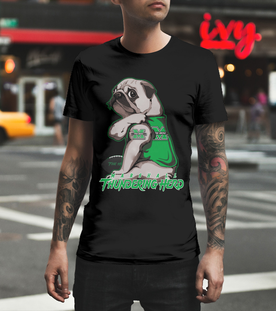 Marshall Thundering Herd Pug Mascot The Herd T-Shirt