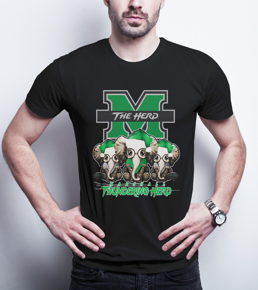 Marshall Thundering Herd Elephan Xmas The Herd T-Shirt